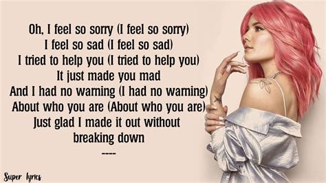 Halsey You Should Be Sad Lyrics Youtube