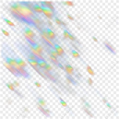Rainbow Particles Abstract Holographic Blurred Rainbow Ligh Laser Light Effect Png Image And