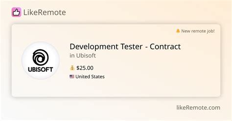 ๐ฉ Development Tester Contract At ๐ข Ubisoft Salary ๐ฐ2500 ๐remote ๐ฉ Development Tester Contract At ๐ข Ubisoft Salary ๐ฐ2500 ๐remote