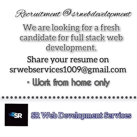 Full Stack Web Development Internship Workfromhomejobs