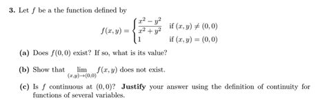 solved 3 let f be a the function defined by x2 y2 f x y