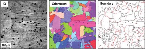 Iq And Orientation Maps In Power Metallurgy Rolled Titanium The Black Download Scientific