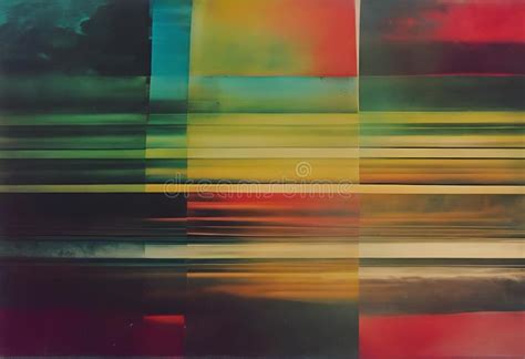 Ai Generated Illustration Of An Abstract Artwork With Intersecting Lines And Shapes Stock