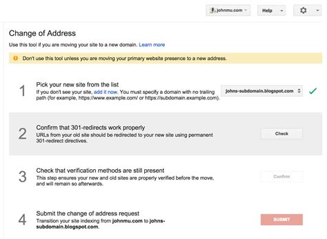 Google Webmaster Tools Change Of Address Now Works On Subdomain Moves