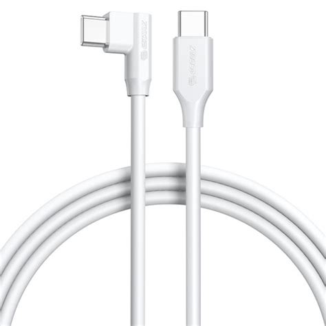 3 Ft Usb C To Usb C High Speed Charge And Sync Tpe Soft Cable 90 Degree L