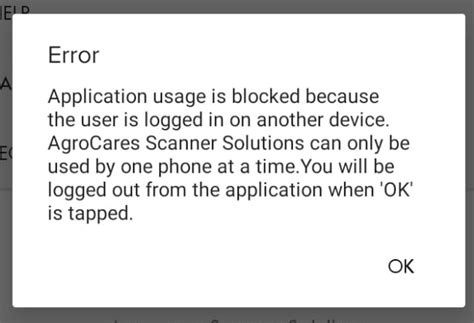 Log In Blocked User Error Message SoilCares