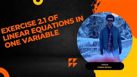 Chapter 2 Linear Equations In One Variable Exercise 2 1