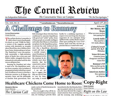 Cornell Review Vol Xxx 9 The Cornell Review