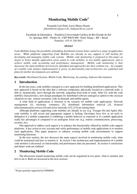 pdf monitoring mobile code