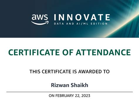 rizwan shaikh on linkedin certificate aws innovate online conference
