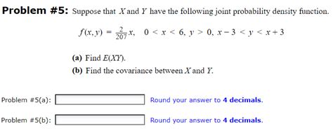 Solved Suppose That X And Y Have The Following Joint Chegg Com