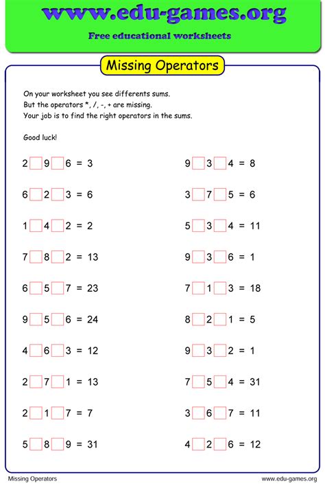 Excellent Arithmetic Practicing Game You Get A Worksheet With Arithmetic Sums But The