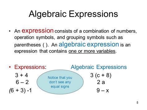 Variables Algebraic Expressions And Simple Equations Ppt Video