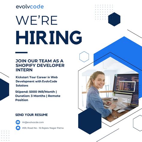 evolvcode solutions on linkedin internship hiring shopifydeveloper