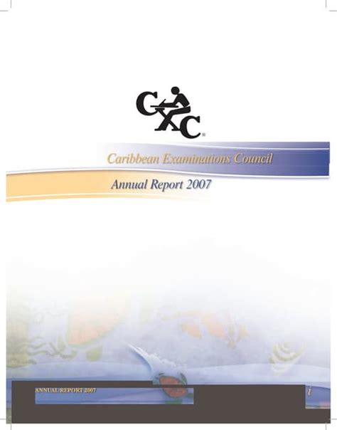 Cxc Annual Report 2007 Pdf Business Expos And Conferences Events