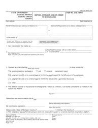Form Mc230 Download Fillable Pdf Or Fill Online Motion Affidavit And