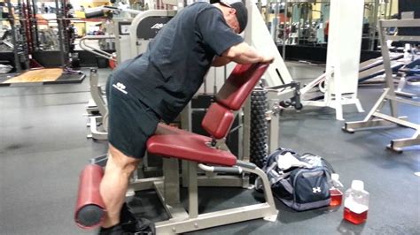 Standing Hamstring Curl On Leg Extension Machine Ph
