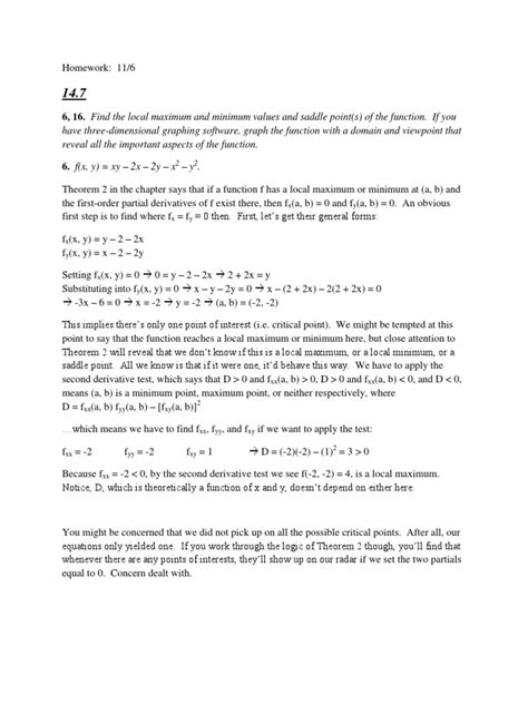 solution set 7 pdf maxima and minima teaching mathematics