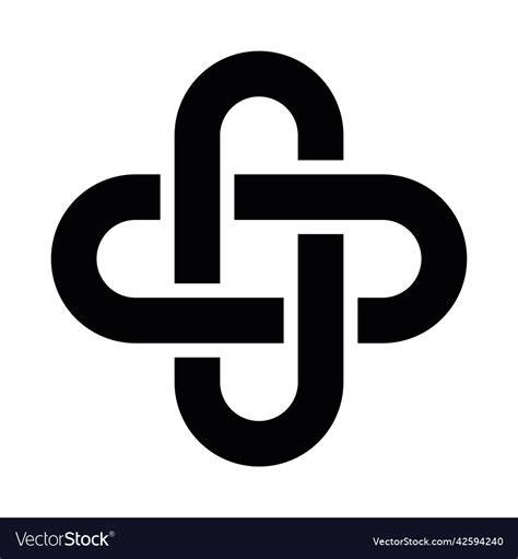 Two Intertwined Loops Sign Royalty Free Vector Image