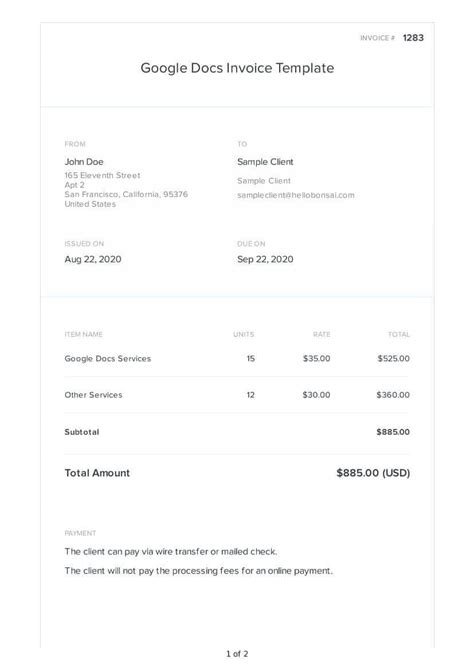 Download Freelance Invoice Template Google Docs Pictures Invoice Template Ideas