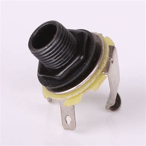 Black 1 4 6 35mm Mono Input Output Guitar Jack Socket Hmcustom Online Shop