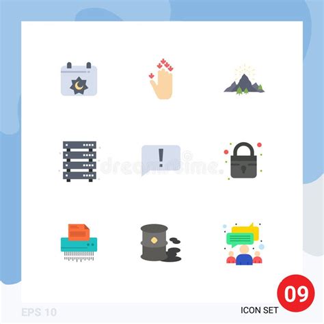 9 Universal Flat Colors Set For Web And Mobile Applications Web Server Hill Data Storage