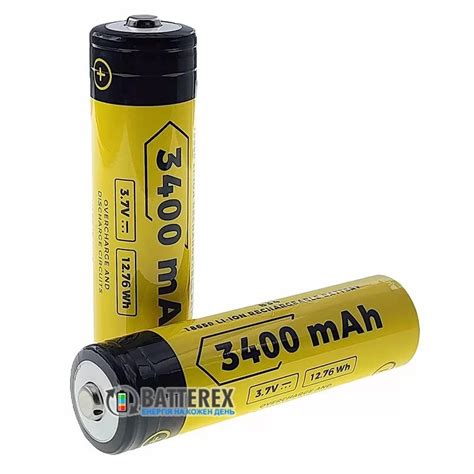 Аккумулятор 18650 Vapcell INR B34 3400mah 3.6V 10A Button Top с ...