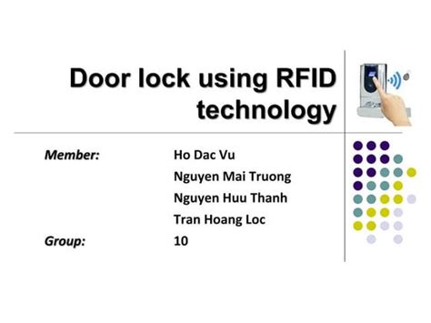 Smart Door Locking System Using Arduino Ppt