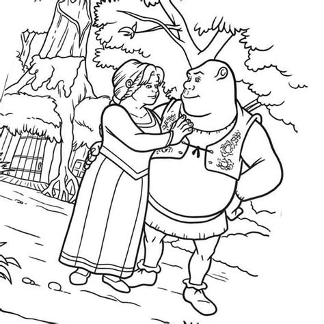 Coloriage Fiona Et Shrek Télécharger Et Imprimer Gratuit Sur