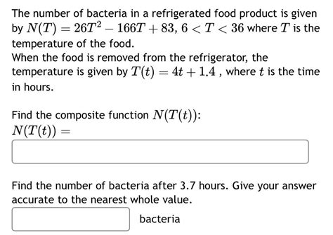 Solved Ask An Expert The Number Of Bacteria In A