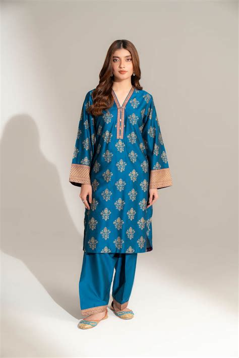 2 Piece Printed Cotton Silk Printed Suit Fs0146 Chinyere