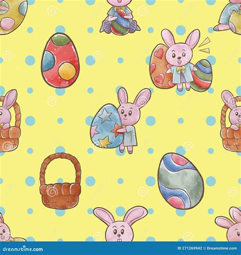Seamless Repeating Pattern Celebrating Festive Easter During Spring