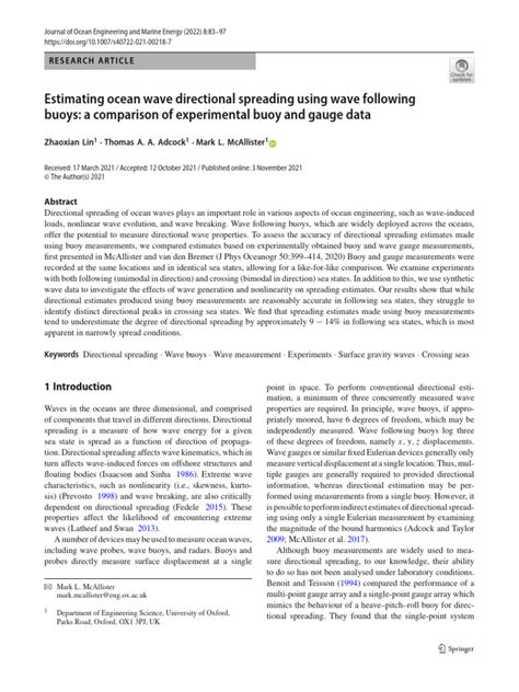 2021 Estimating Ocean Wave Directional Spreading Using Wave Following