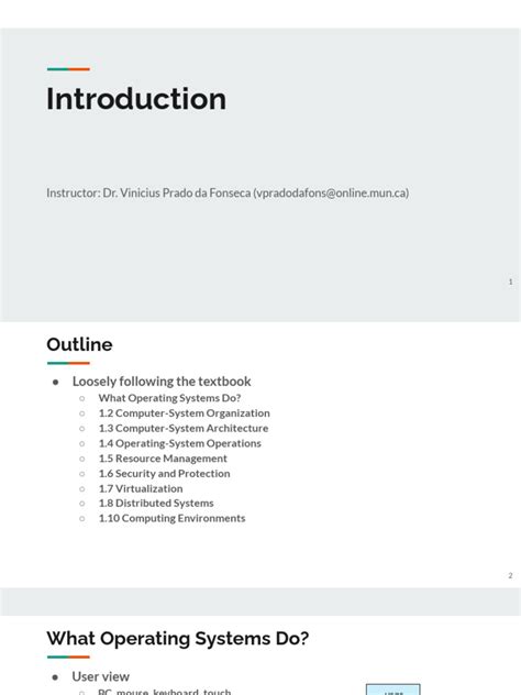 Introduction To Operating Systems Pdf Operating System Process