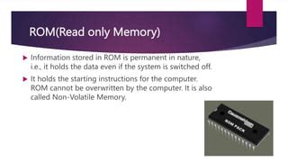 Computer Memory And Its Types Overview Pptx