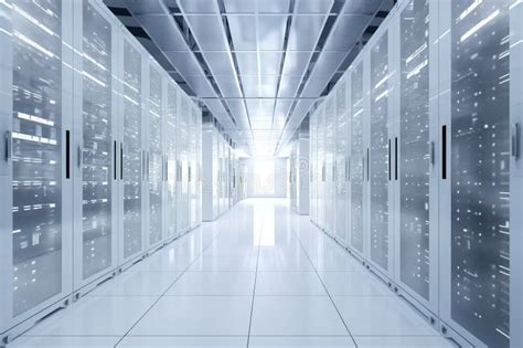 computer data center room facility with server racks storage solutions