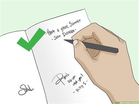 Yearbook Signature Page Template
