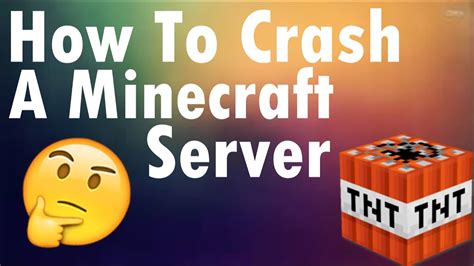 HOW TO CRASH A MINECRAFT SERVER YouTube