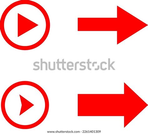 Red Arrow Direction Icon Set Stock Vector Royalty Free 2261401309 Shutterstock