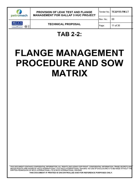 Flange Managment Procedure Pdf Screw Nut Hardware