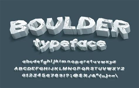 2708 Stone Font Vector Images Depositphotos
