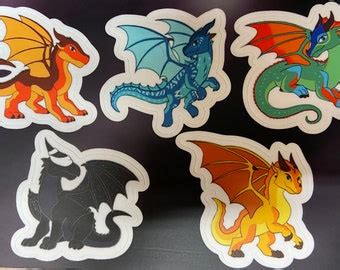 Wings Of Fire Arc 2 Character Stickers Etsy