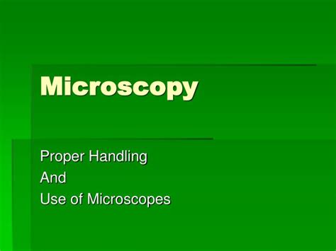 PPT Microscopy PowerPoint Presentation Free Download ID 722624