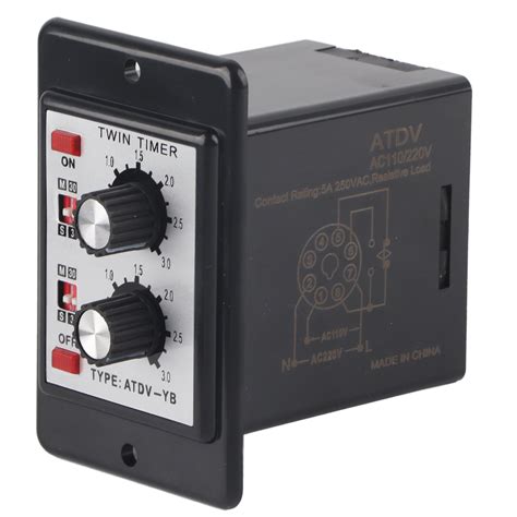 Knob Control Time Switch Relay On Off Twin Timer Relay ATDV YB AC V