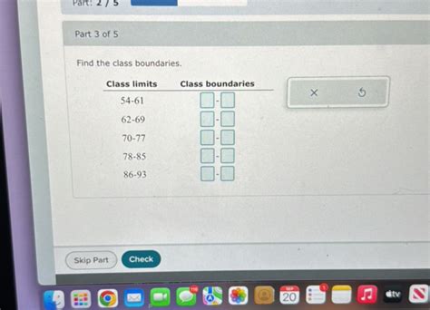 Part 3 Of 5 Find The Class Boundaries Class Studyx