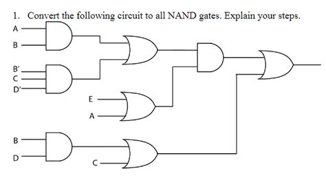 Solved 1 Convert The Following Circuit To All Nand Gates