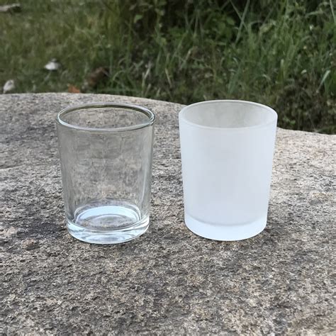 透明玻璃烛台蜡杯 酸洗蒙砂玻璃蜡烛杯罐蜡玻璃杯蜡台批发 阿里巴巴