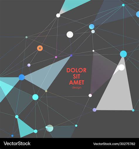 Abstract Polygonal With Connecting Dots And Lines Vector Image