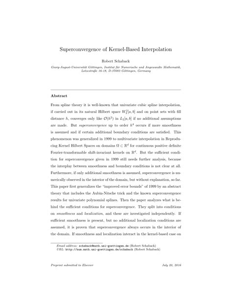 pdf superconvergence of kernel based interpolation