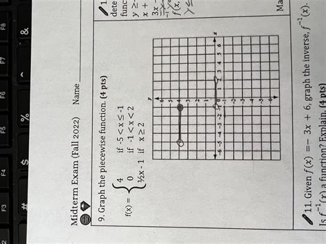 Solved 9 Graph The Piecewise Function 4 Pts